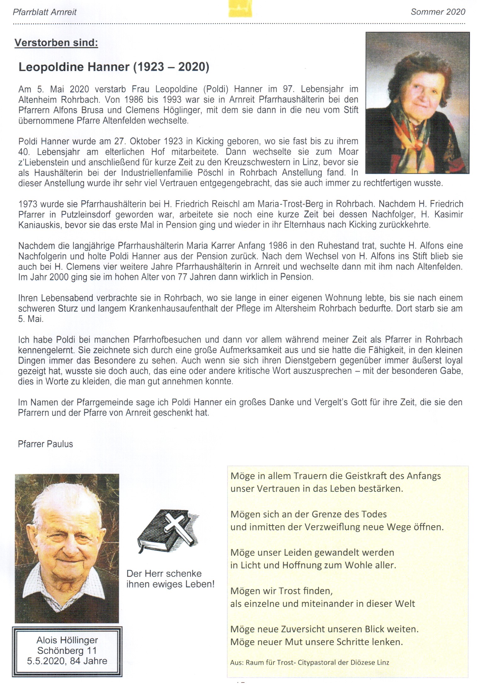 Diözese Linz - Verstorbene 2024