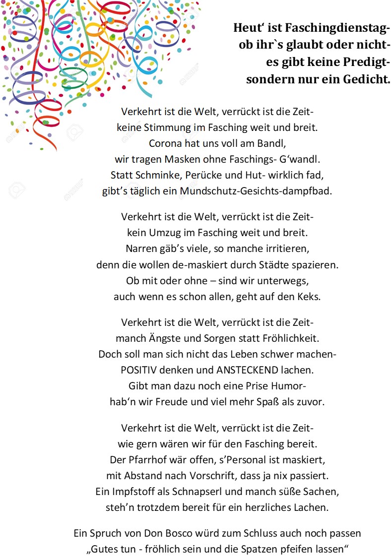 Fasching 2021