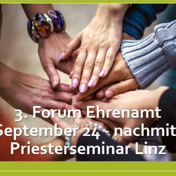 Terminaviso: Drittes Forum Ehrenamt!